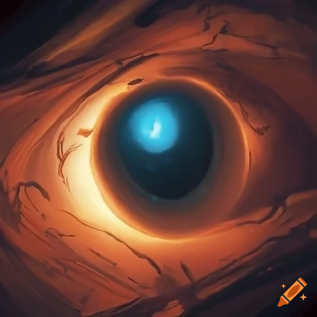 Symbolic representation of ton 618 as the eye of providence on Craiyon