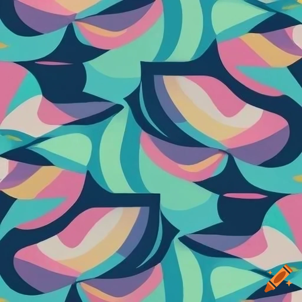 Navy Blue Modern Art Pattern On Craiyon