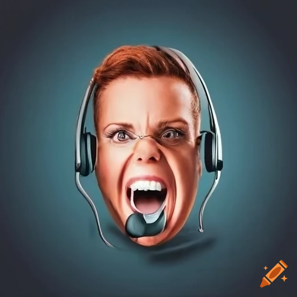 Person shouting at call consultant on Craiyon