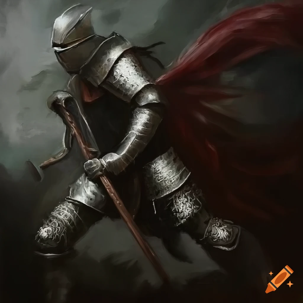 Detailed illustration of knights in the style of gustave doré on Craiyon