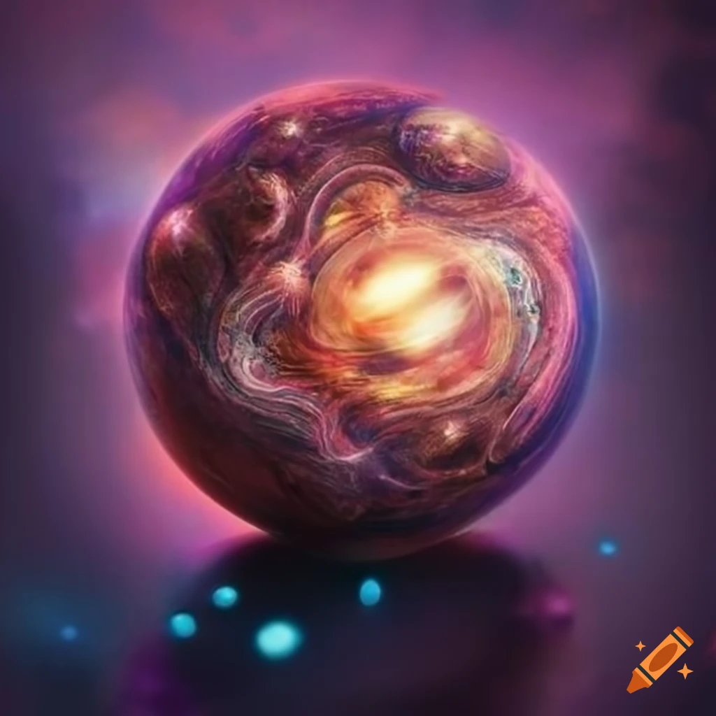 Fantasy orb illustration on Craiyon