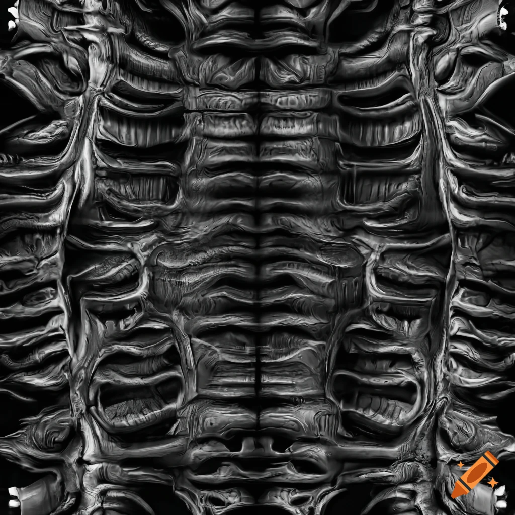 Seamless black and white rib texture