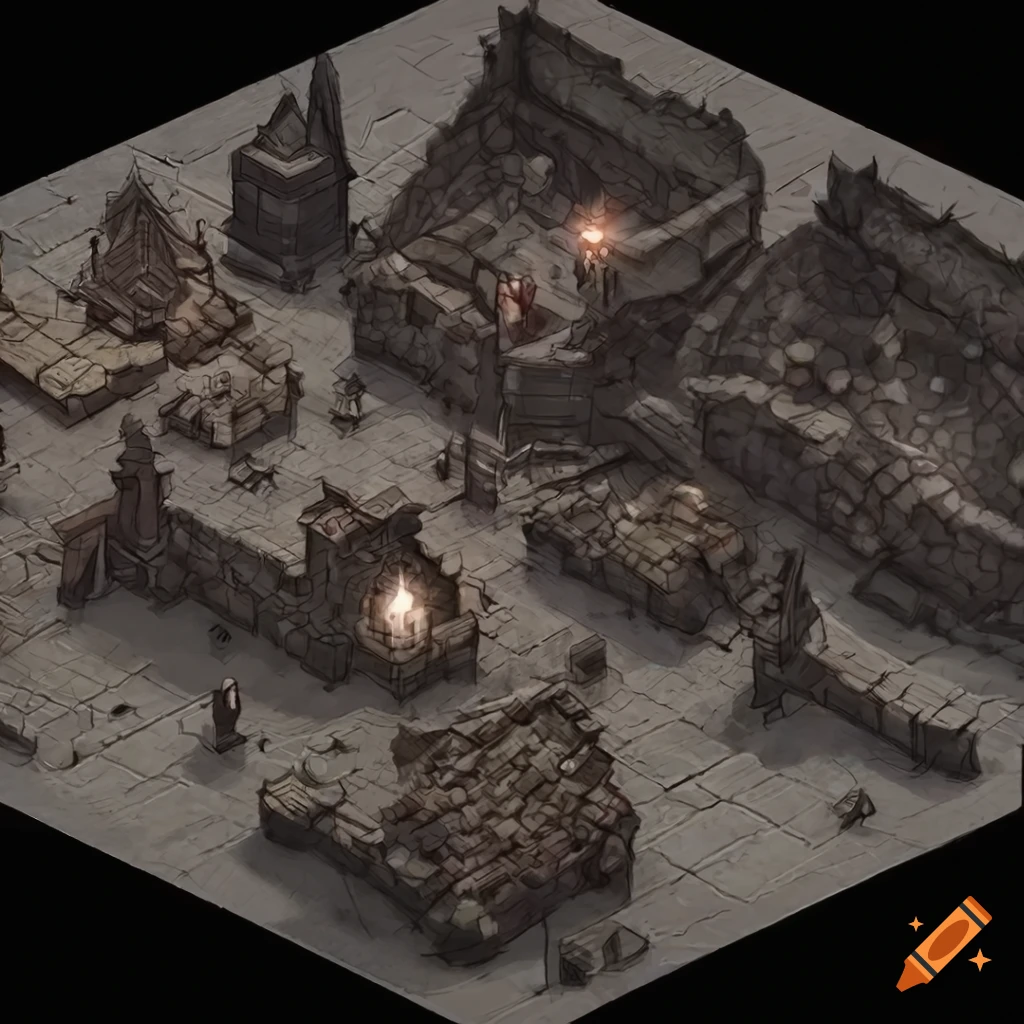 Intricate modular isometric concept art with detailed reflections and ...