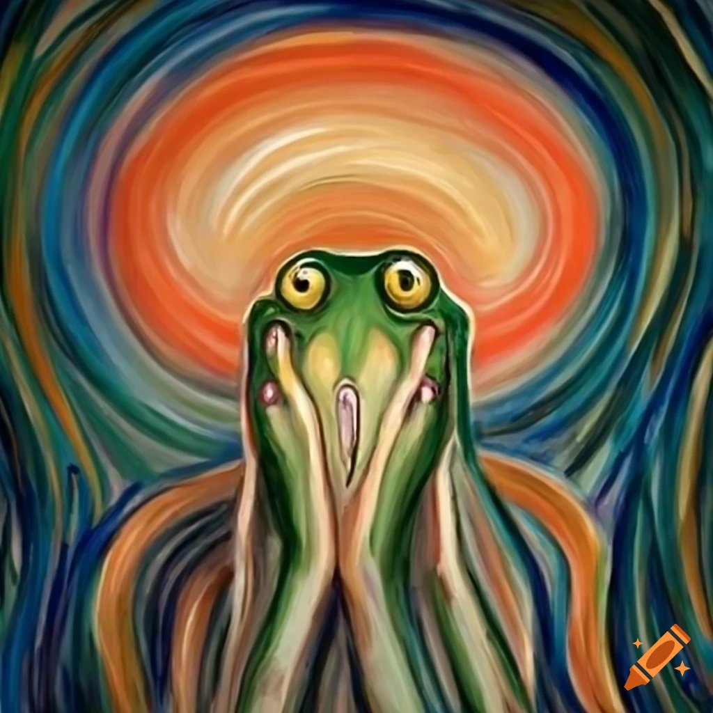 Smiling frog by japanese artist matsumoto hoji on Craiyon
