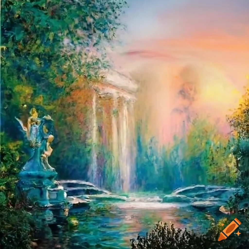 Monet's stunning painting of the trevi fountain in rome on Craiyon