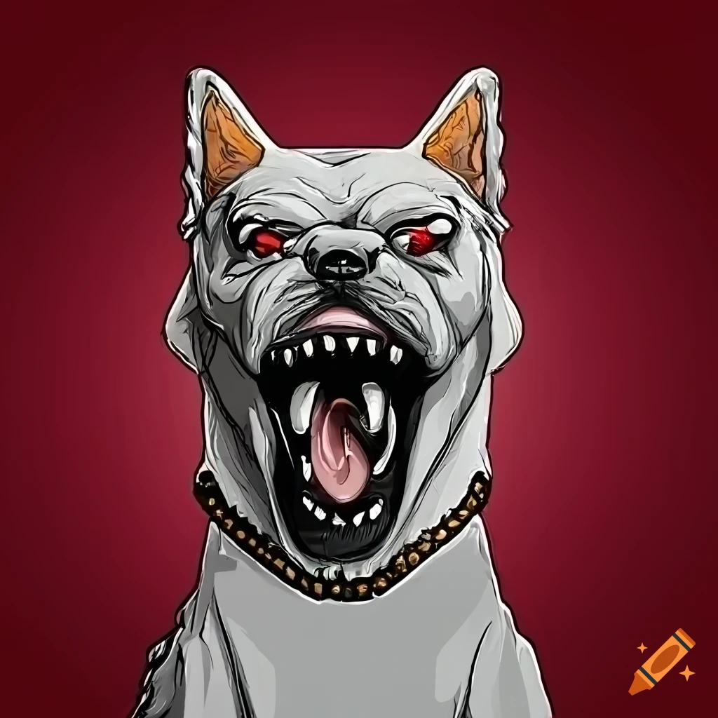 Nft of an angry dog on Craiyon