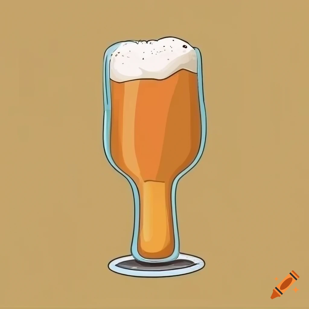Minimalistic beer glass artwork on Craiyon