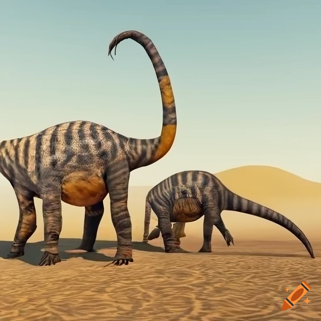 Three hadrosaurs walking through a marshland with some driftwood, taken ...