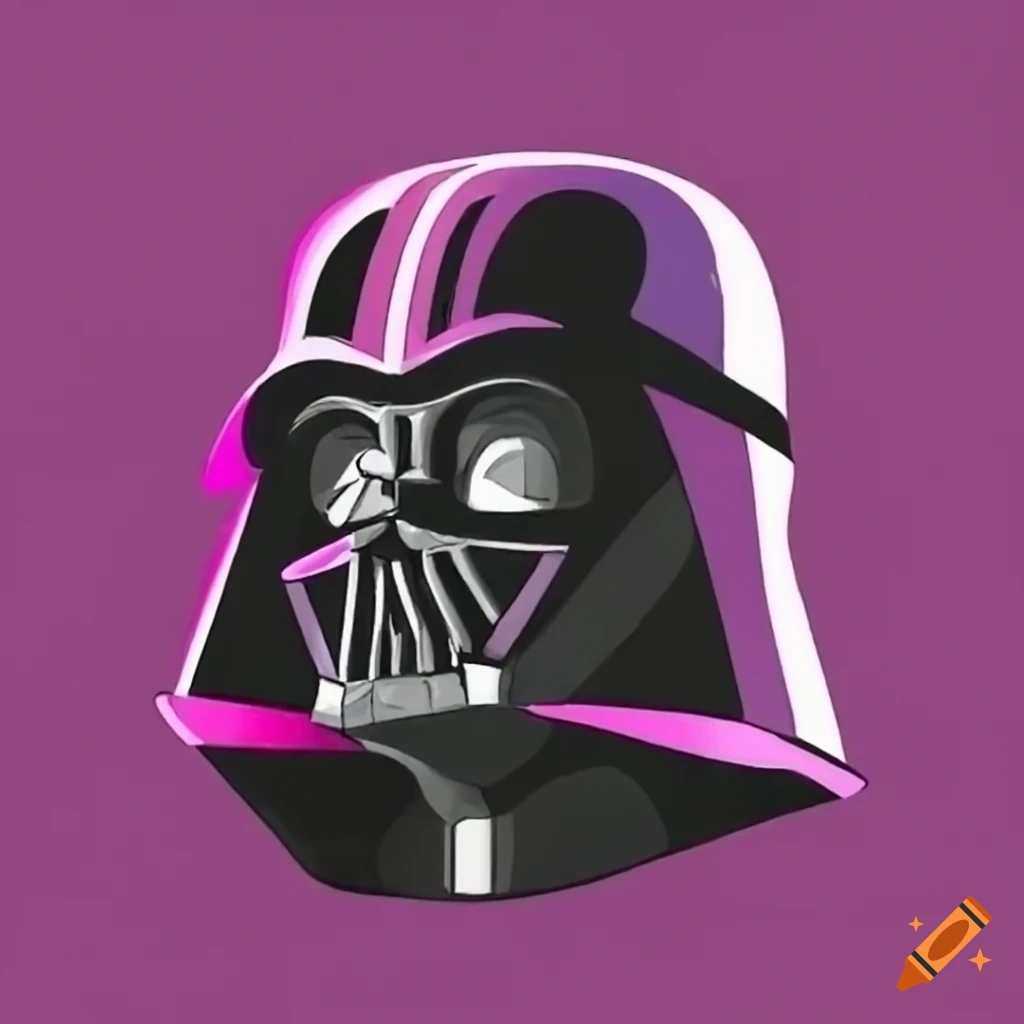 Darth vader playing a hot pink electric guitar in pixel art style on ...