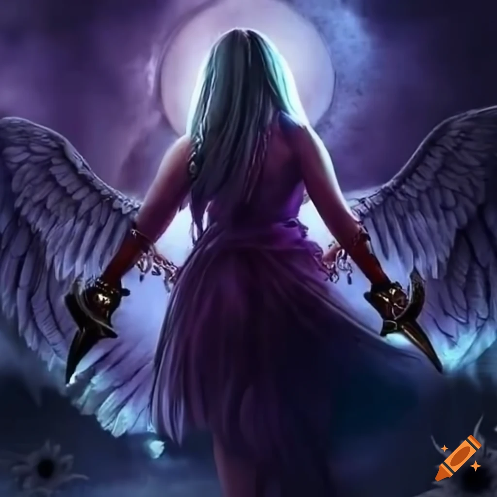 Image of a sword-wielding angel