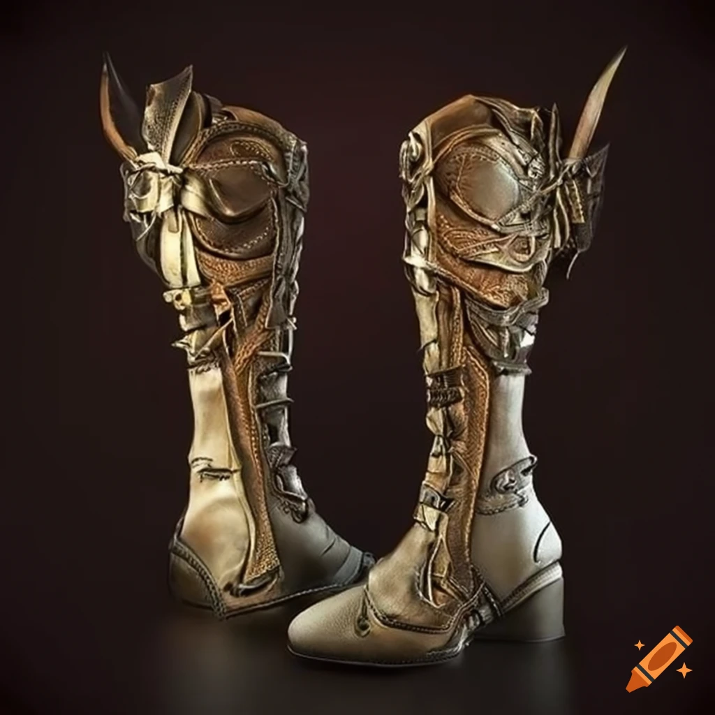 Pair of fantasy boots on Craiyon