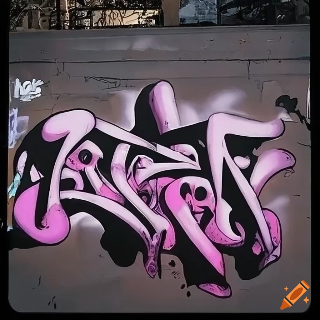 Graffiti art spelling 'bad' in gothic style on Craiyon