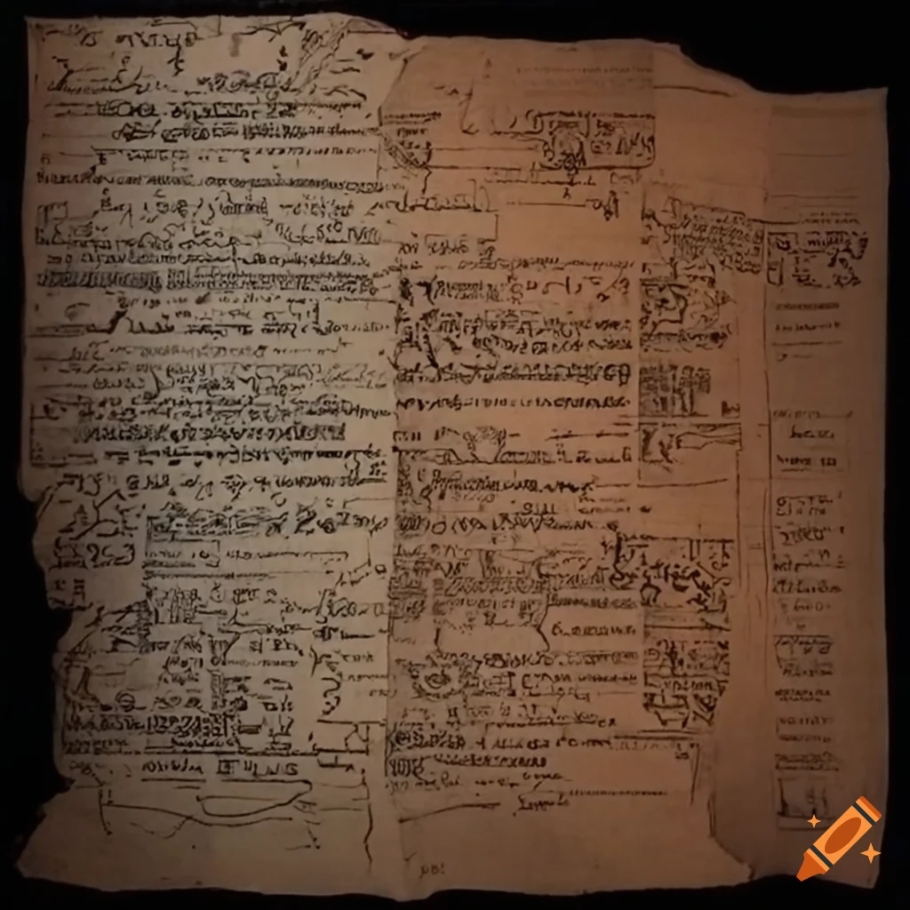 Inka civilization writing system on paper on Craiyon