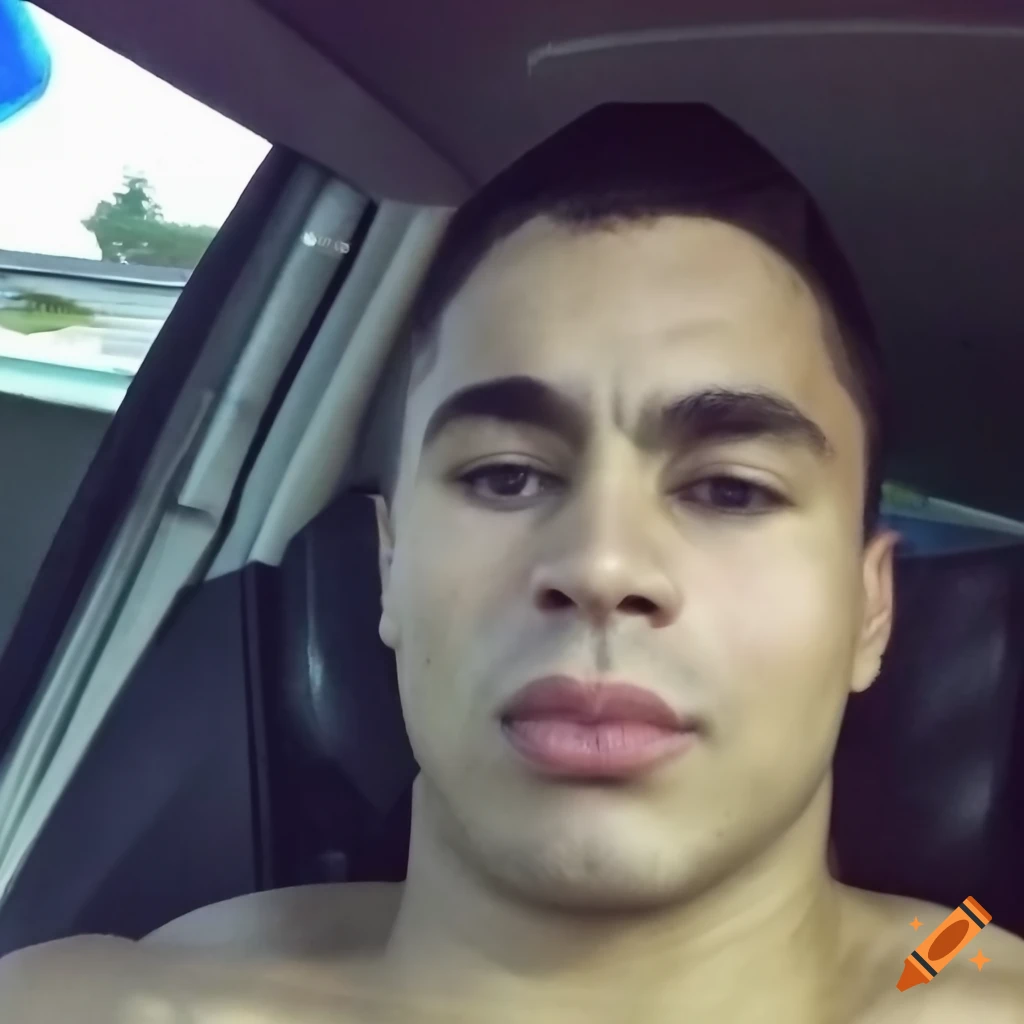 Smoldering selfie of a masculine man