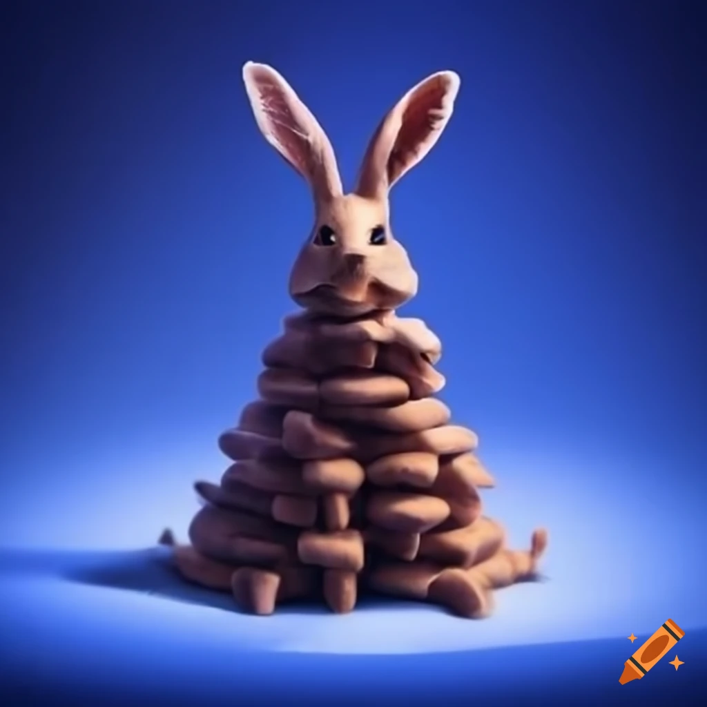 Bunny pyramid on Craiyon