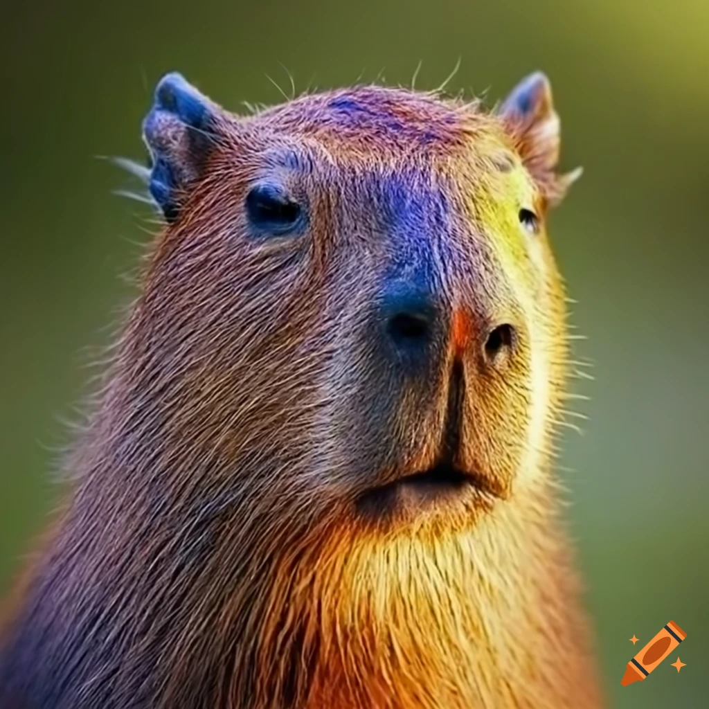 Capybara enjoying a joint on Craiyon