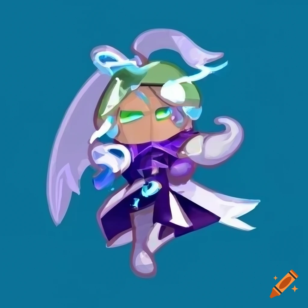 Sugar crystal cookie run kingdom character blue colors male on Craiyon