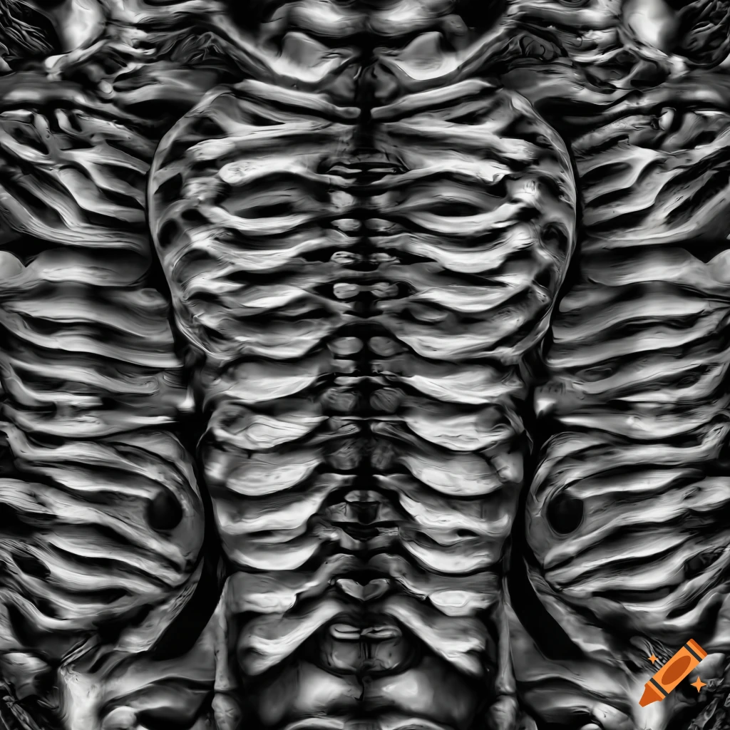 Seamless black and white rib texture