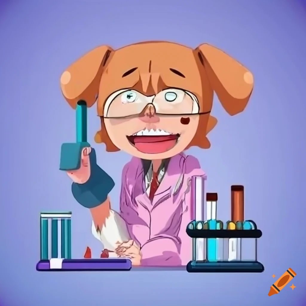 Dug, the dog from the movie with a white coat on Craiyon