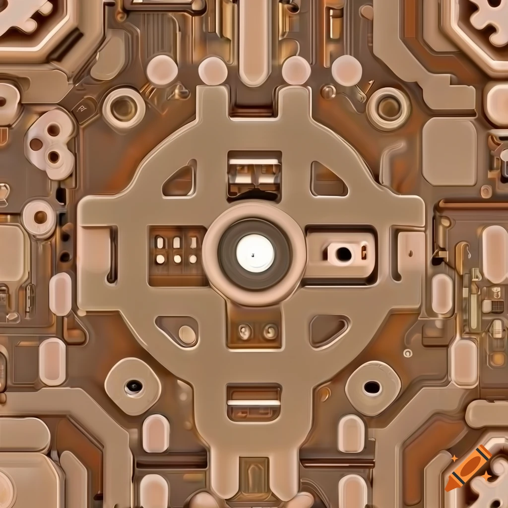 Beige computer circuit and button texture