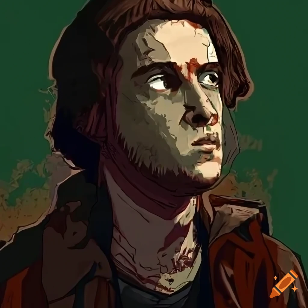 Digital art of jimmy donaldson in the style of the walking dead