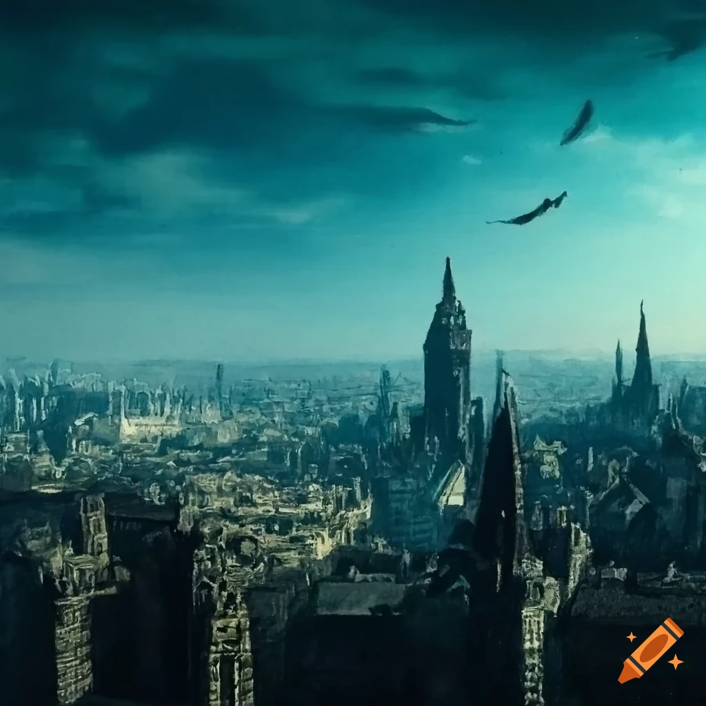 Fantasy cityscape on Craiyon