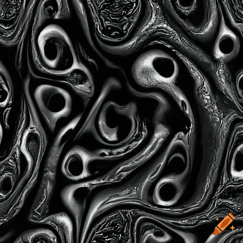 Seamless black and white swirl texture in 8k resolution on Craiyon