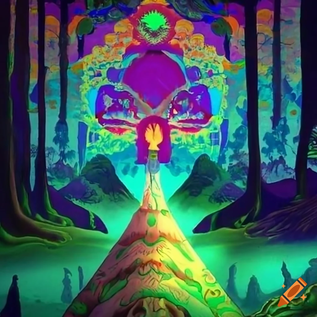 Trippy scene from a grateful dead concert on Craiyon