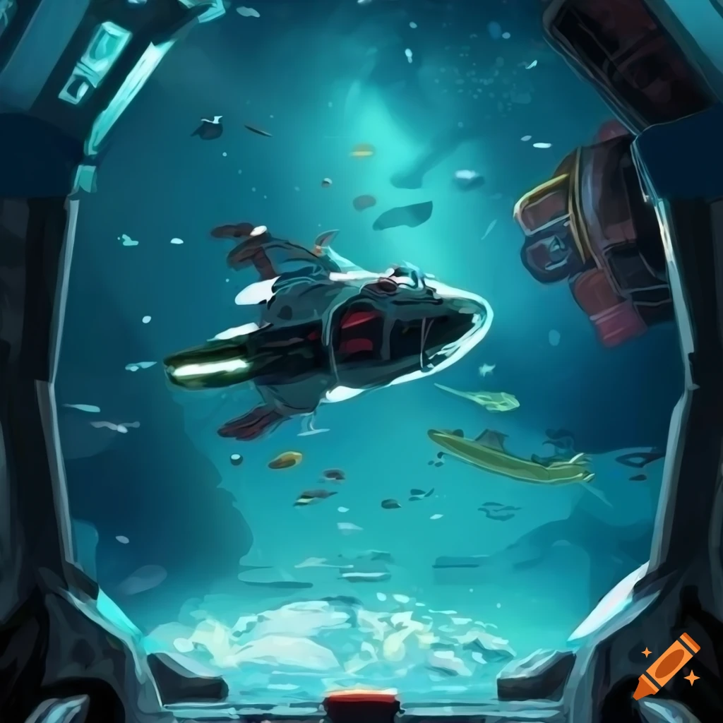 Game Poster Of A Spaceship Underwater On Craiyon game-poster-of-a-spaceship-underwater-on-craiyon