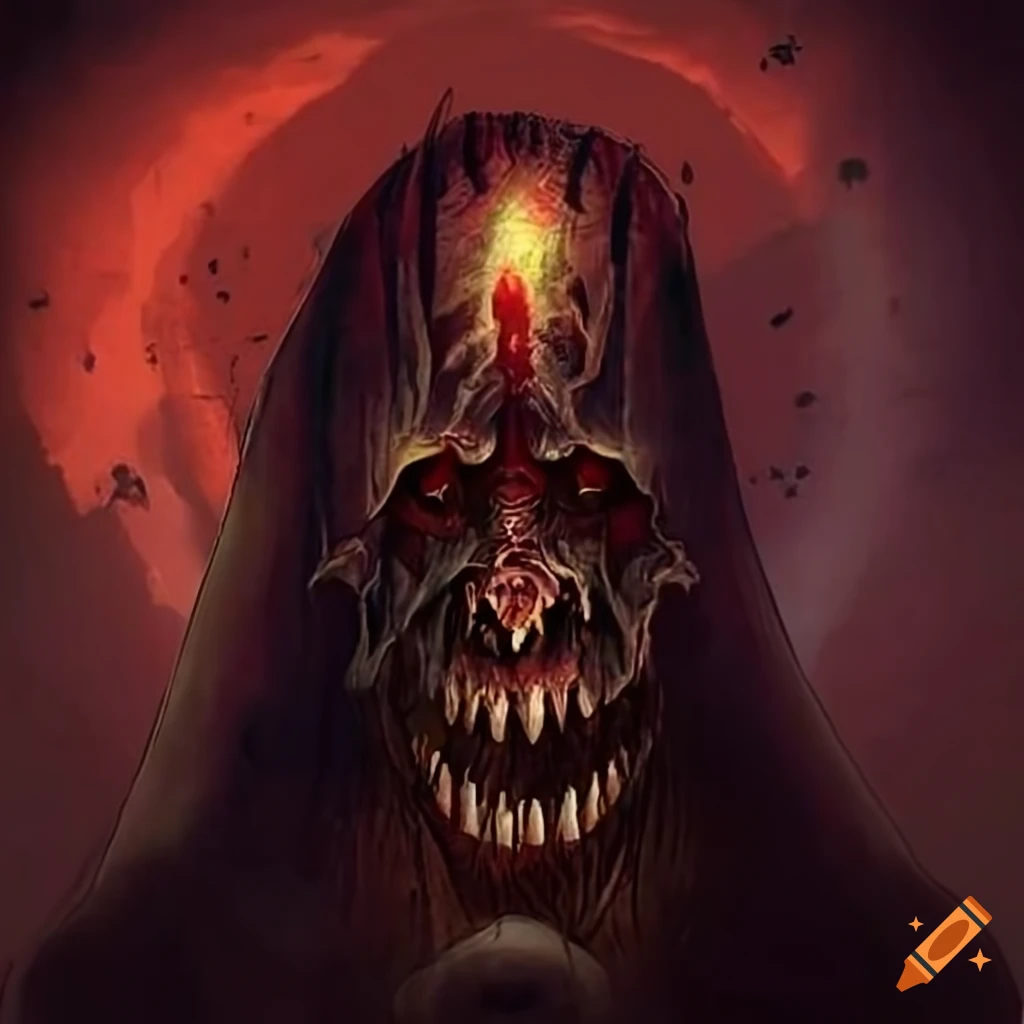 Dark and somber religious image on Craiyon