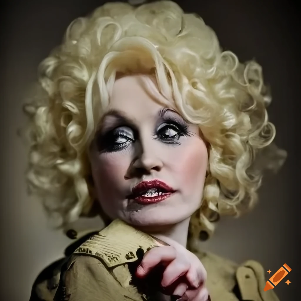 Dolly parton enjoying a swim in a pool on Craiyon