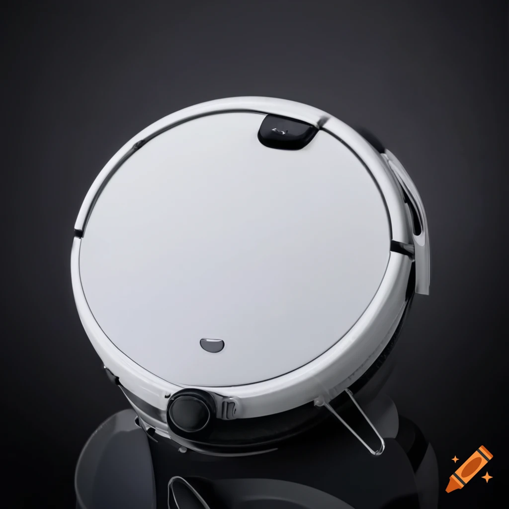 White vacuum robot on Craiyon