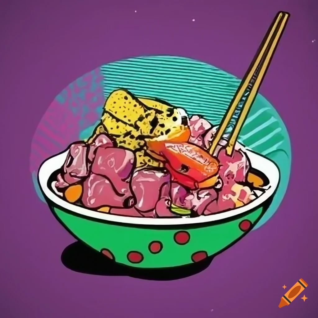 Pop art poke bowl