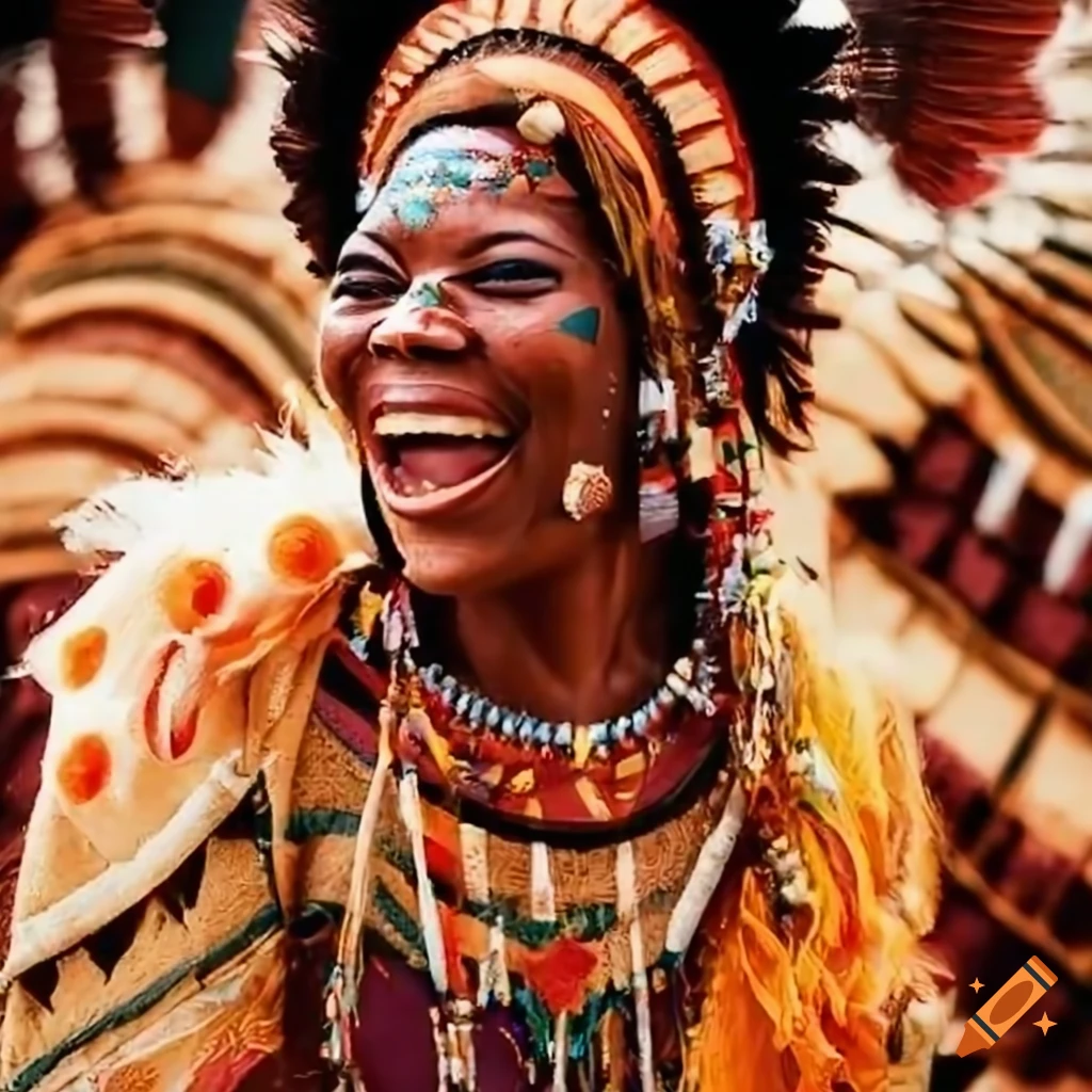 Tribal celebration on Craiyon