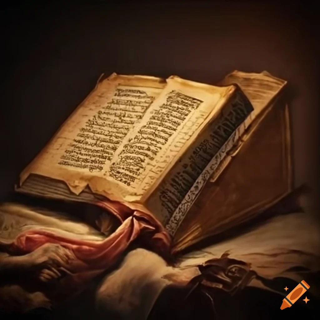 An ancient holy manuscript on Craiyon