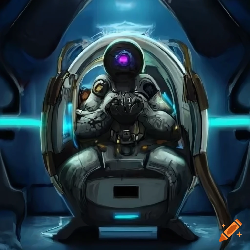 Artwork of anthropomorphic pilots in futuristic cockpits on Craiyon