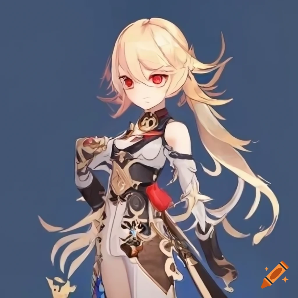 Character from Genshin Impact with mechanical outfit and red eyes on ...