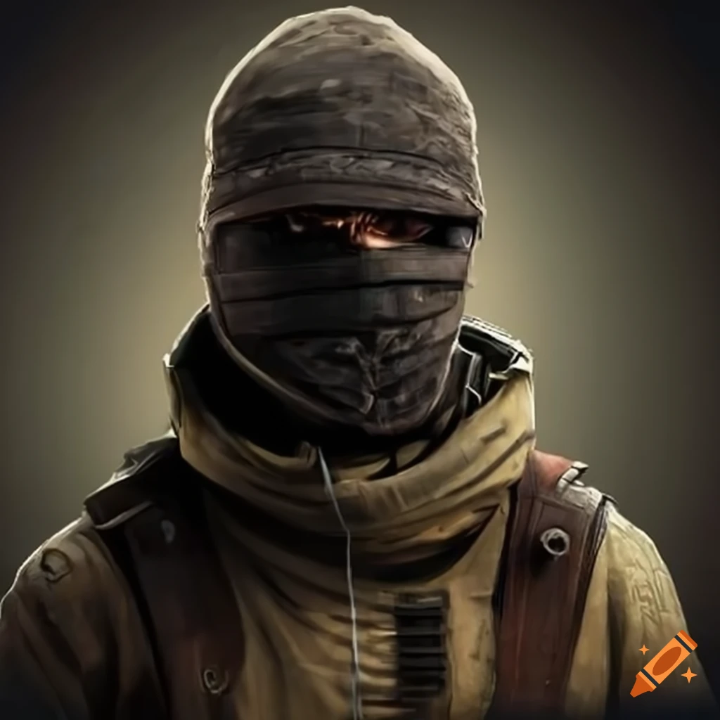 Concept art of a post apocalyptic robber