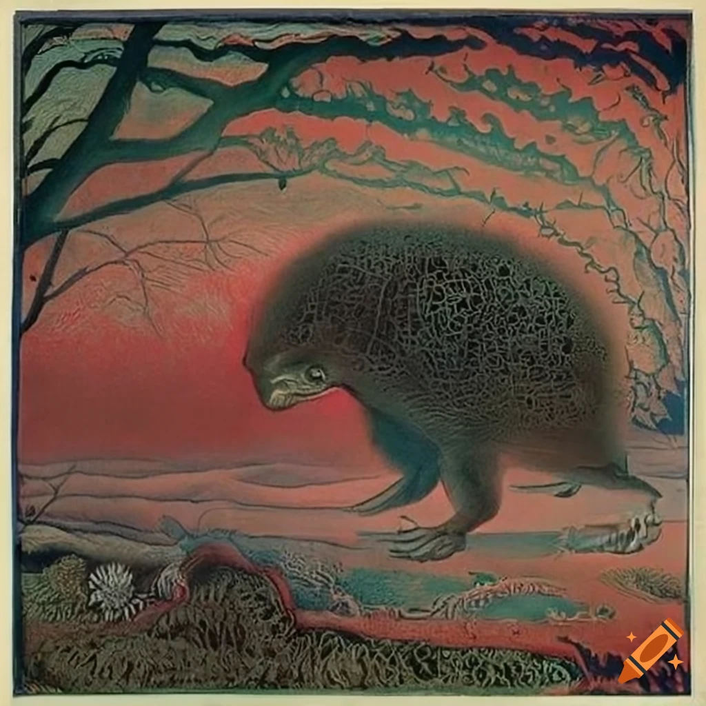 Antique science book illustrations of strange and unknown creatures on ...