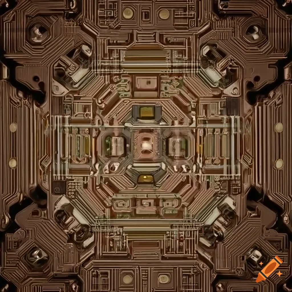 Beige computer circuit and button texture