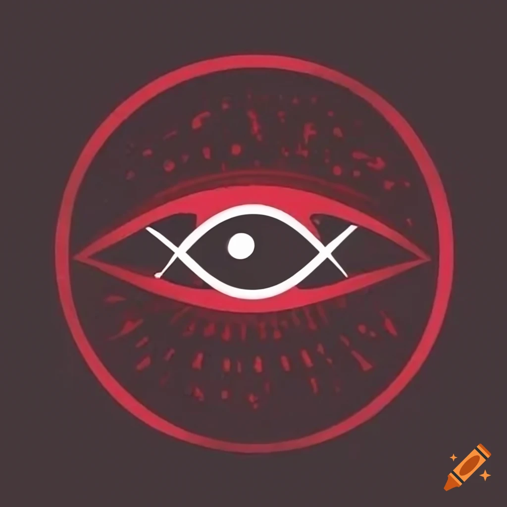 Crimson eye logo on Craiyon