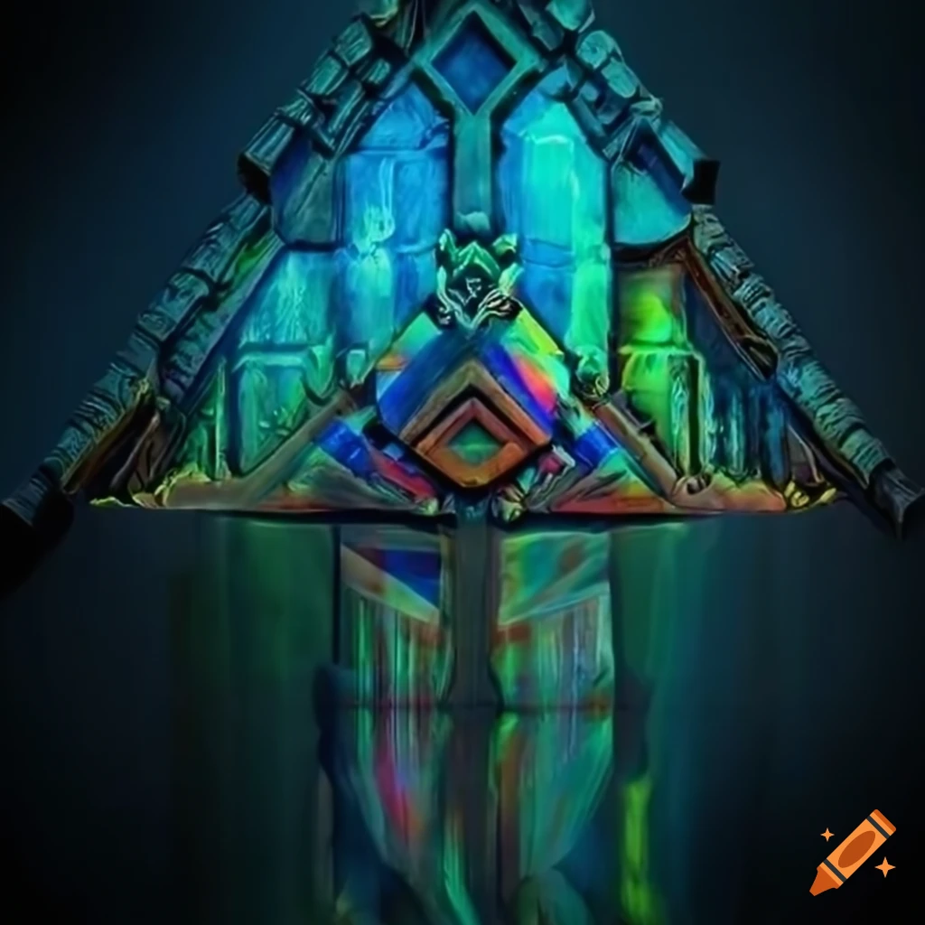 Stunning prismatic artwork inspired by zelda game on Craiyon