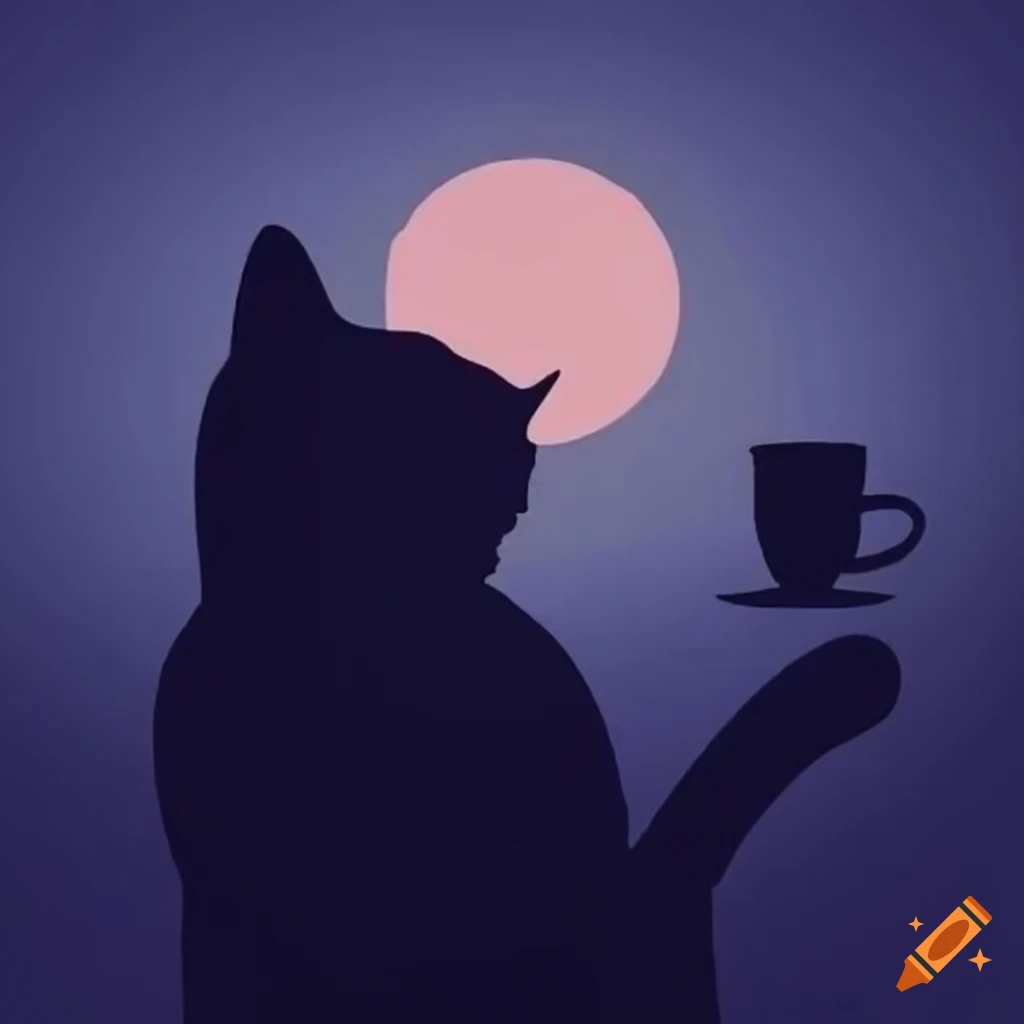 Silhouette Of A Cat Enjoying A Cup Of Coffee On Craiyon silhouette-of-a-cat-enjoying-a-cup-of-coffee-on-craiyon