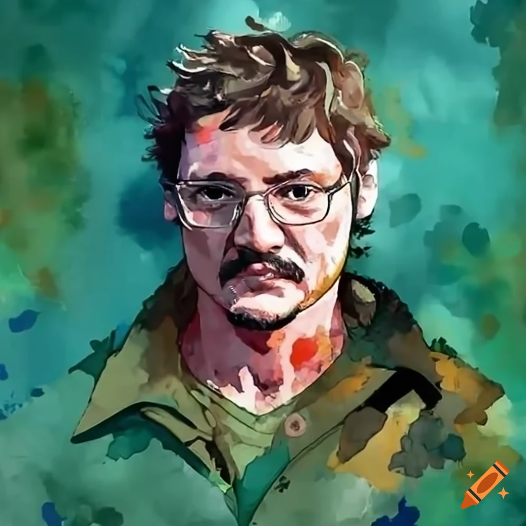 Pedro pascal wearing survival clothes on Craiyon