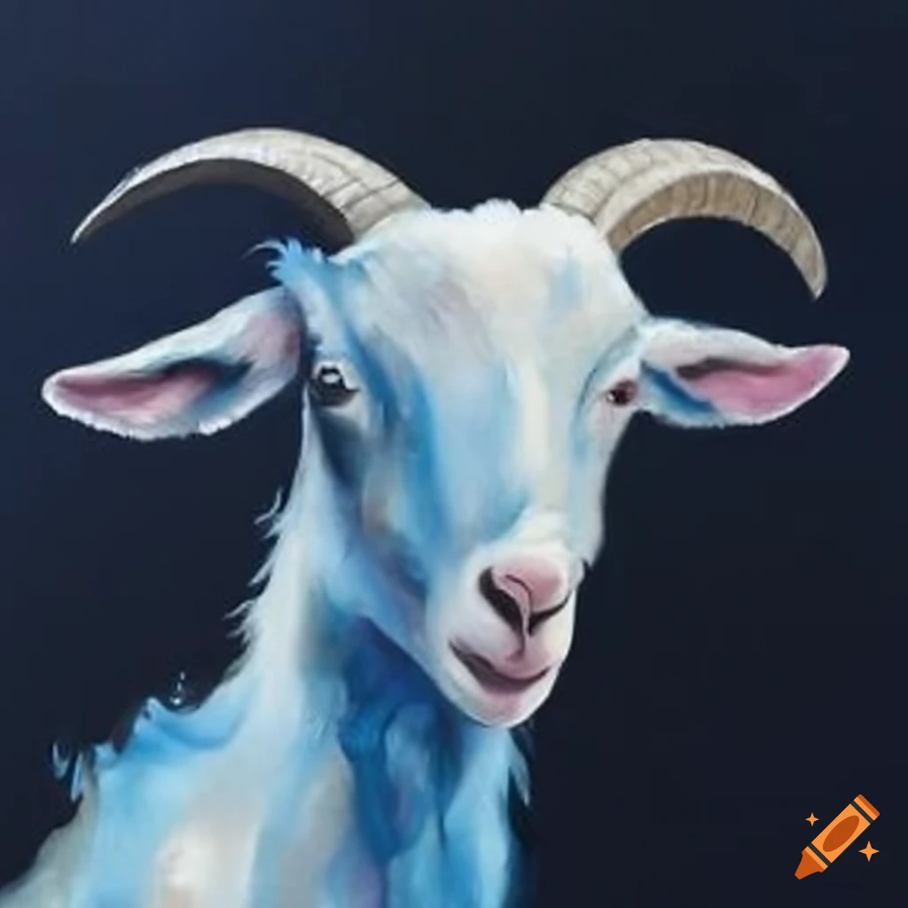 Blue billy goat on Craiyon
