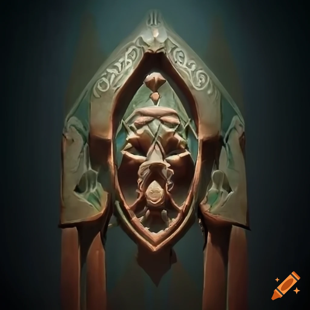 Dark ominous metal puzzle box on Craiyon