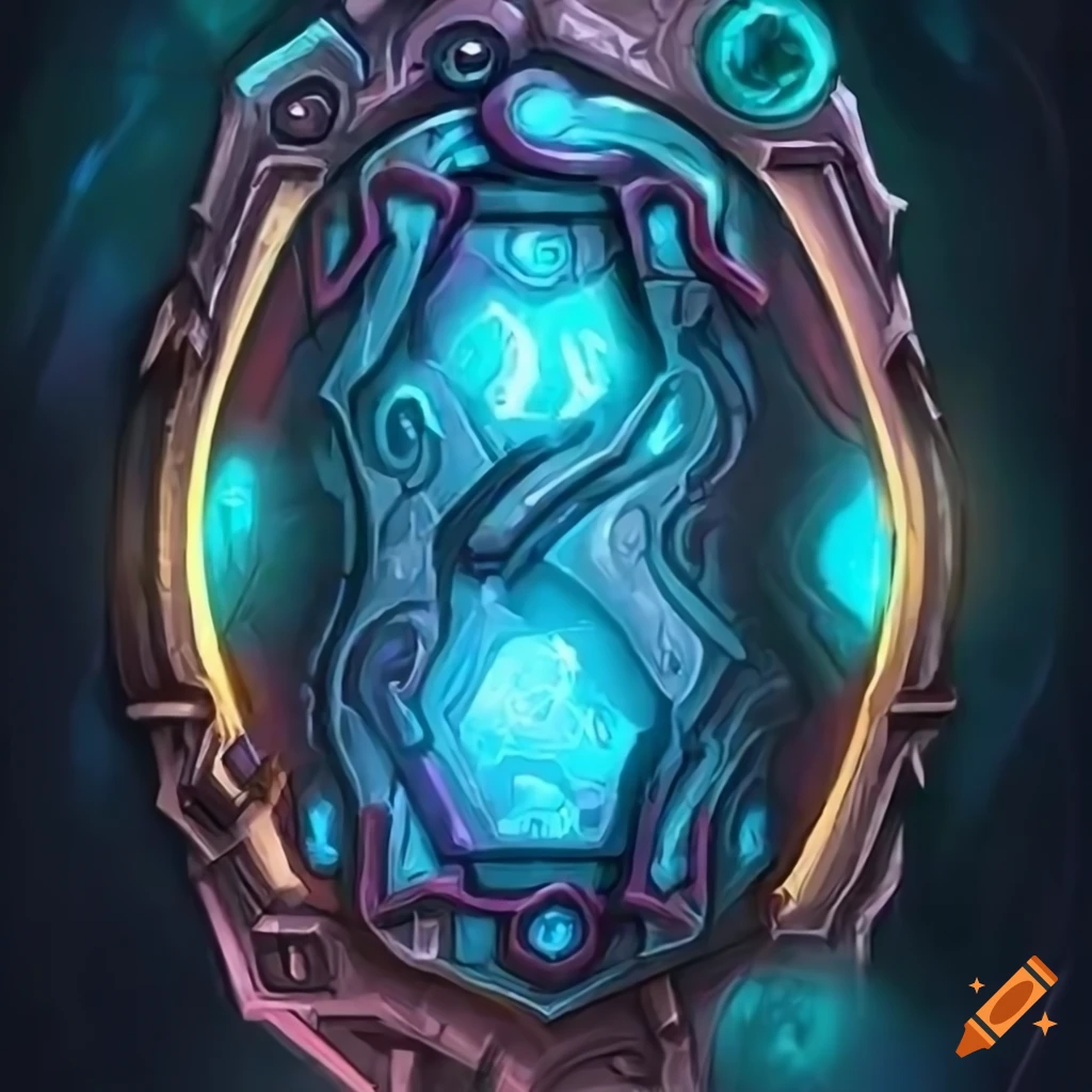 Cyberpunk-inspired hearthstone back card design
