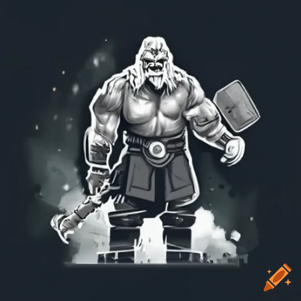 Image of a goliath barbarian viking in jeans