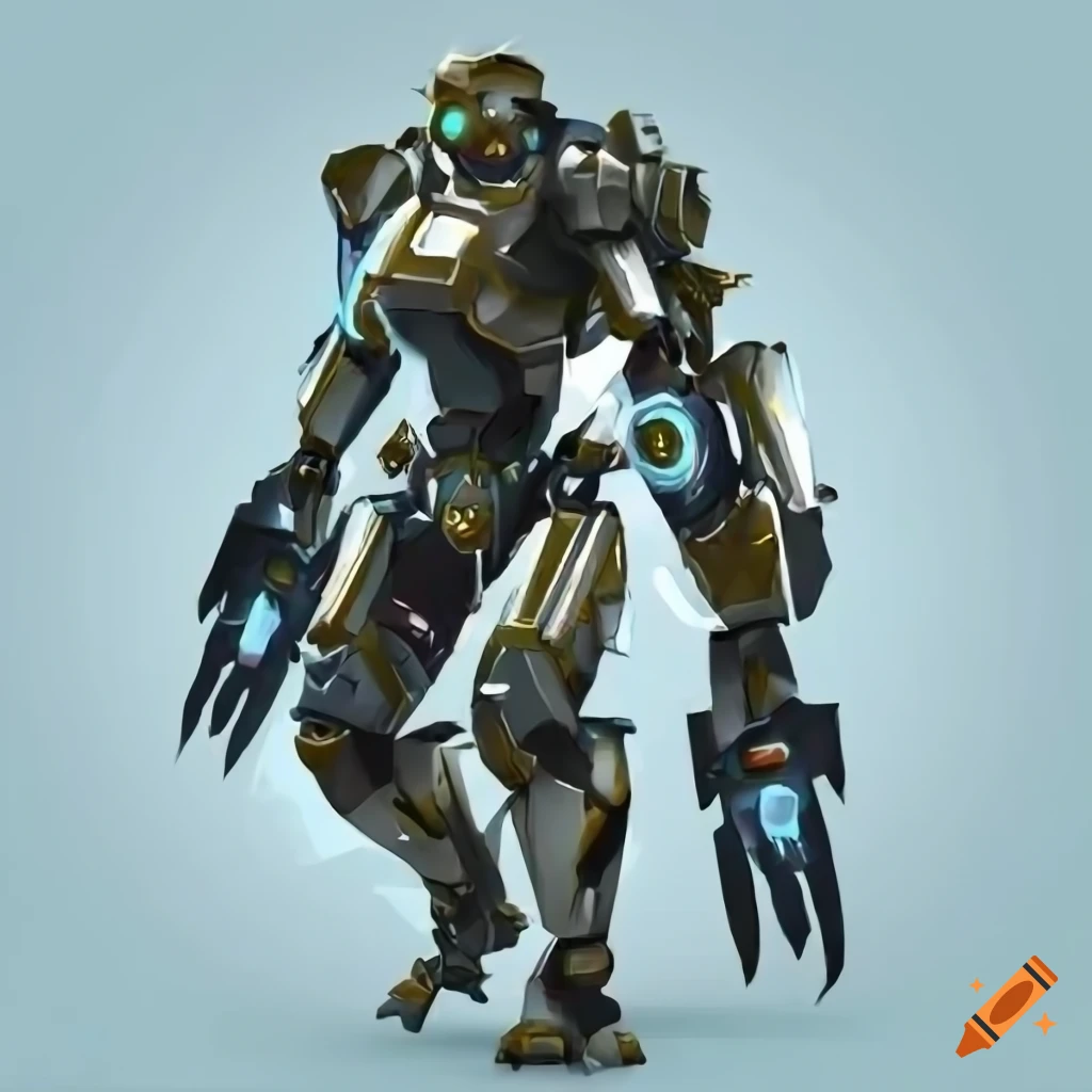 Futuristic ocean-inspired mecha with aqua and purple gradient design on ...