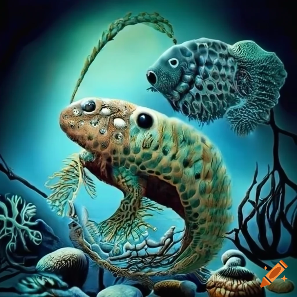 Decrepit humanoid creature with goldfish bowl head consuming alcohol on ...